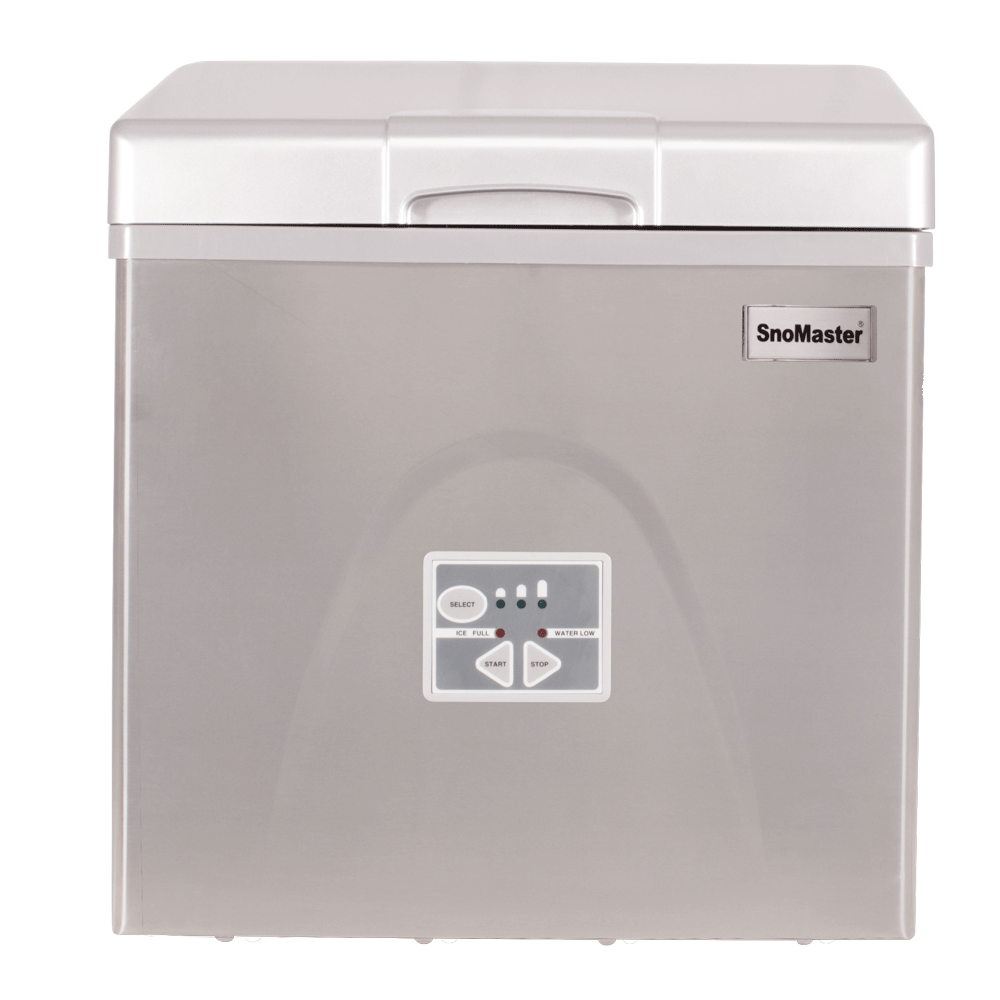 SnoMaster 20kg Portable Ice Maker - Stainless Steel - Expert Stores
